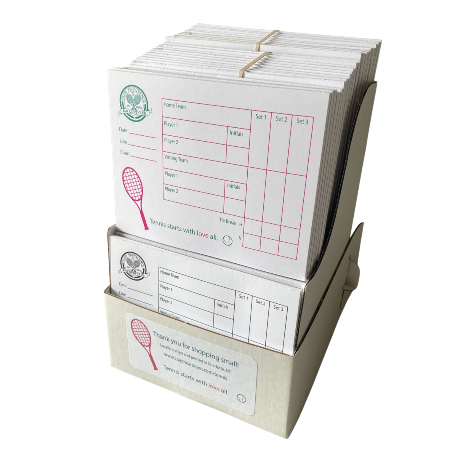 Tennis Score Pads - Coach Caroleen